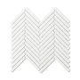 White Matt Kit Kat Herringbone Pattern Mosaic Tiles The Flooring Guys