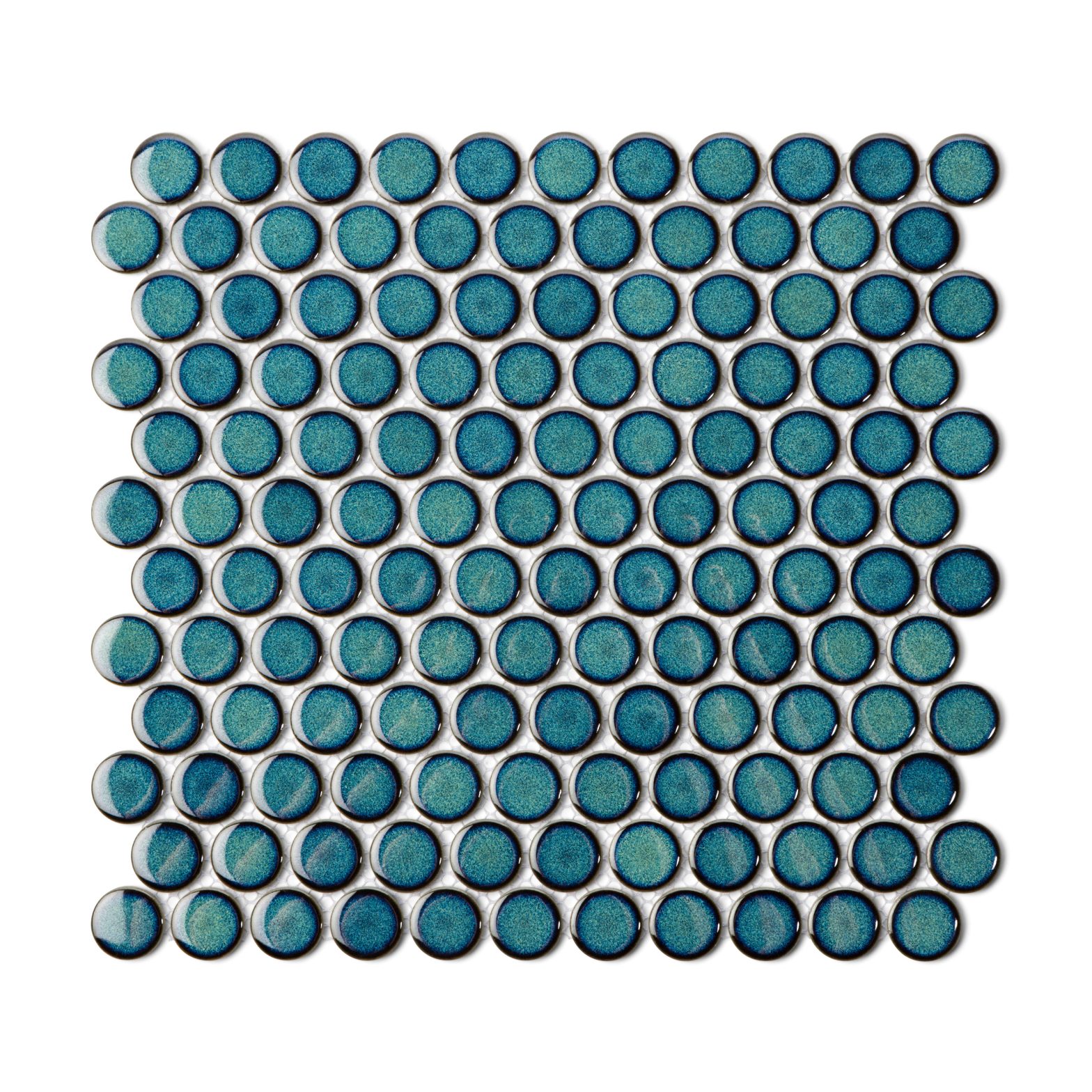 Paradise Green Large Penny Round Mosaic Tiles The Flooring Guys