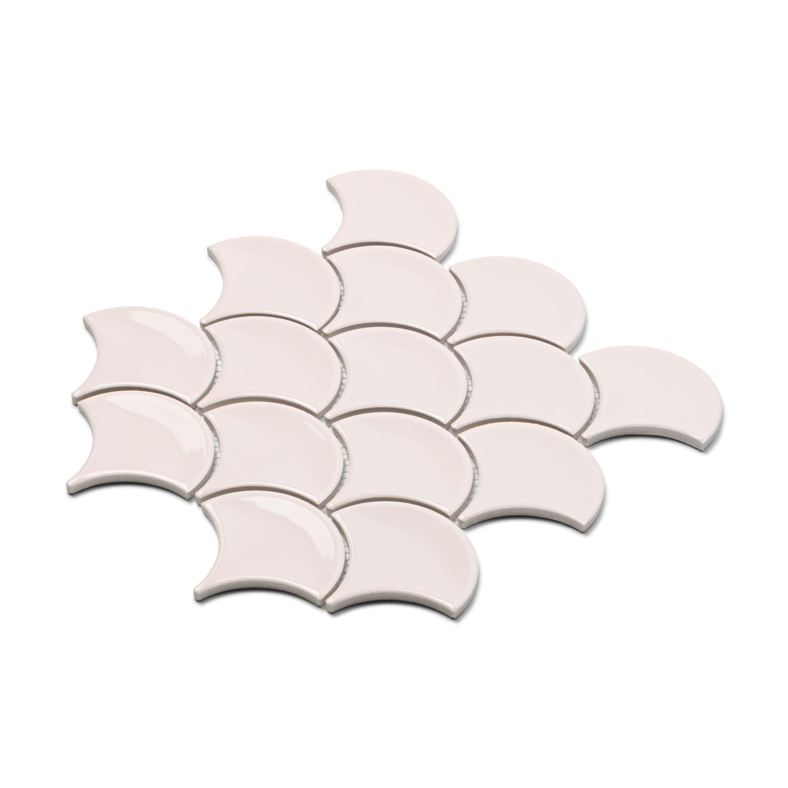 Pink Pearl Gloss Fish Scale Mosaic Tiles The Flooring Guys