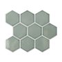 Ocean Mist Gloss Large Hexagon Mosaic Tiles The Flooring Guys