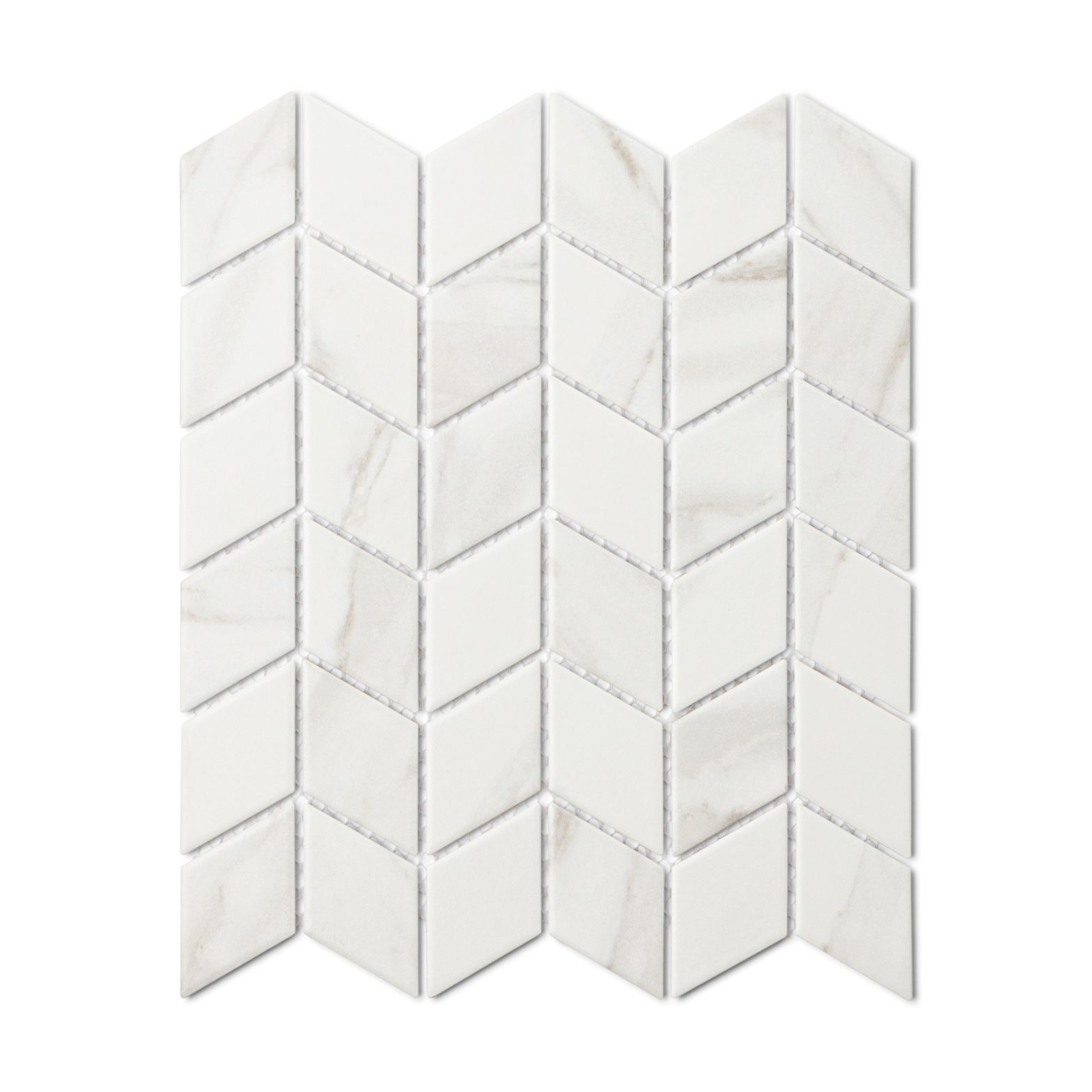 Carrara Matt Rhombus Mosaic Tiles The Flooring Guys