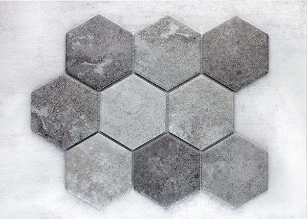 Onyx Matt Large Hexagon Mosaic Tiles The Flooring Guys