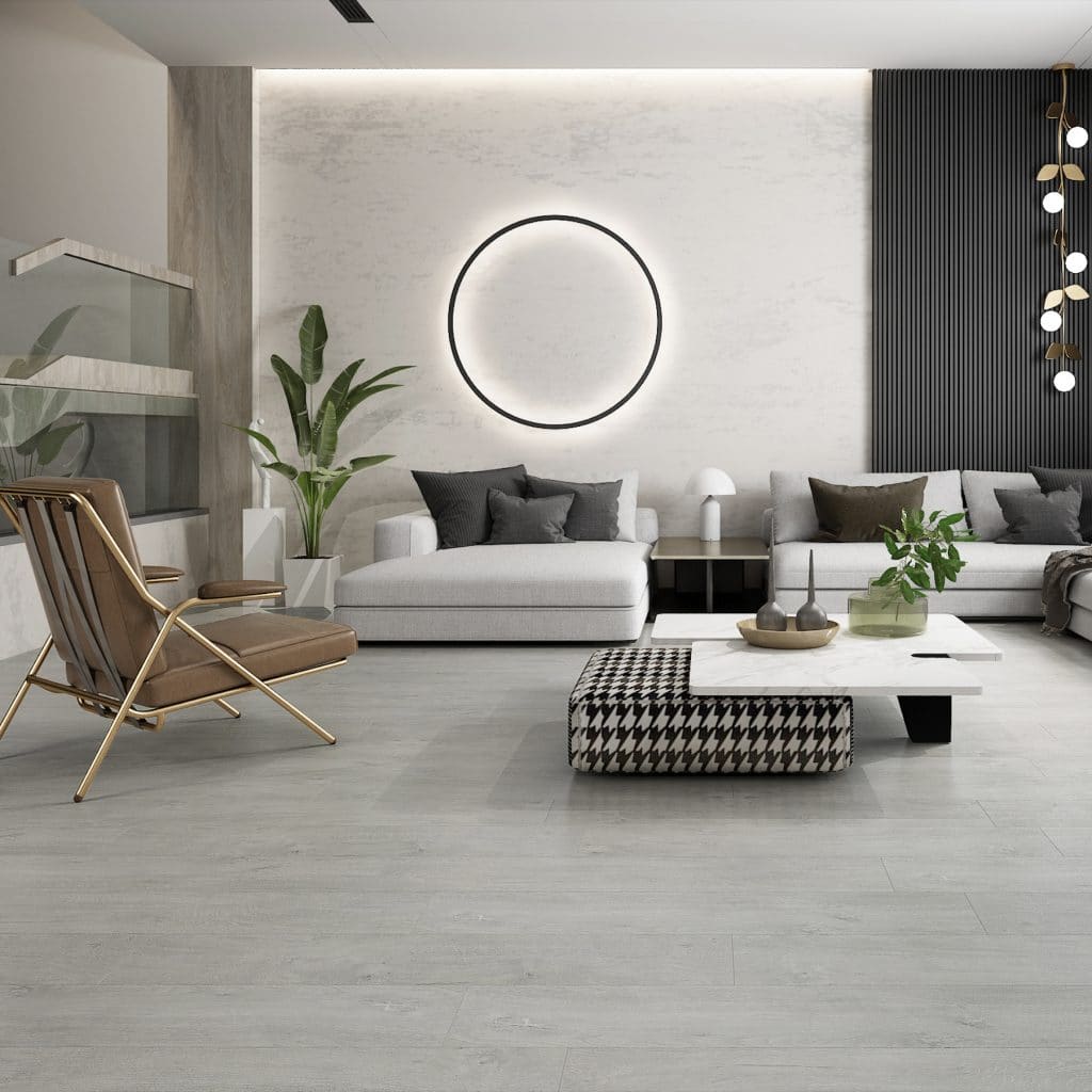 Storm Luxury Hybrid Planks - Modern Ice Grey Flooring