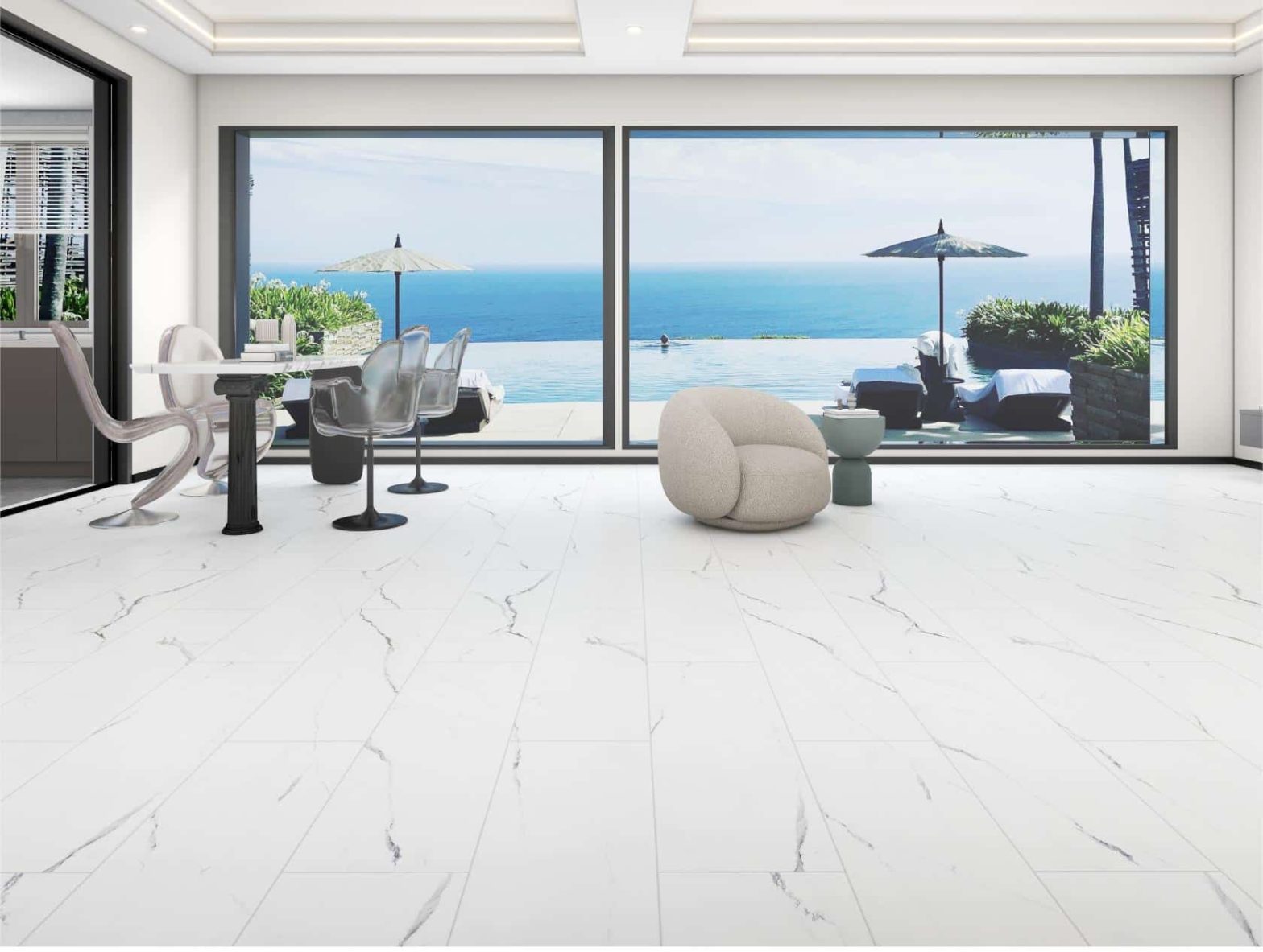 Stone Floor - Bianco White Hybrid Flooring