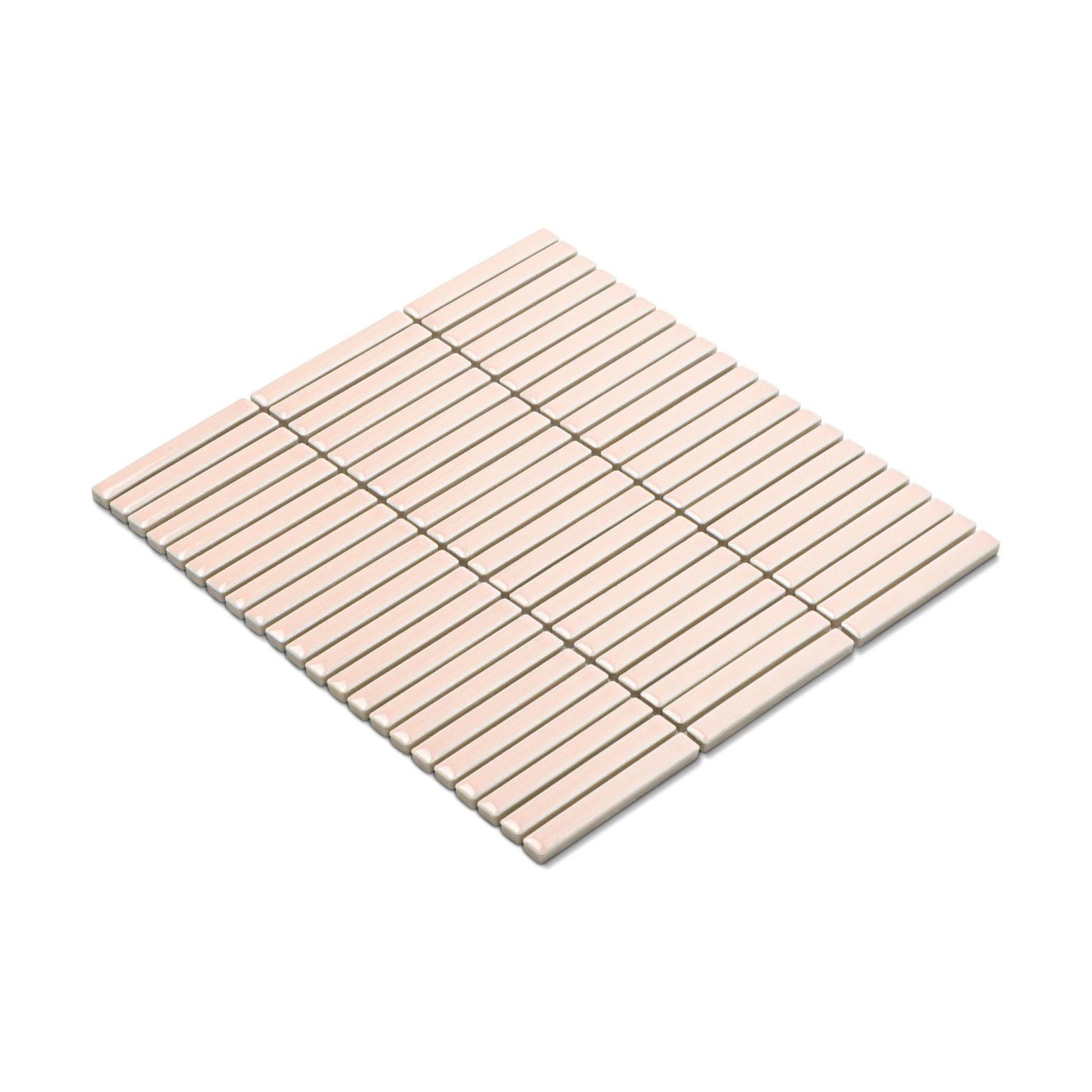 Soft Rose Gloss Small Kit Kat Mosaic Tiles The Flooring Guys