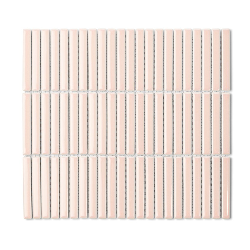 Soft Rose Gloss Small Kit Kat Mosaic Tiles The Flooring Guys