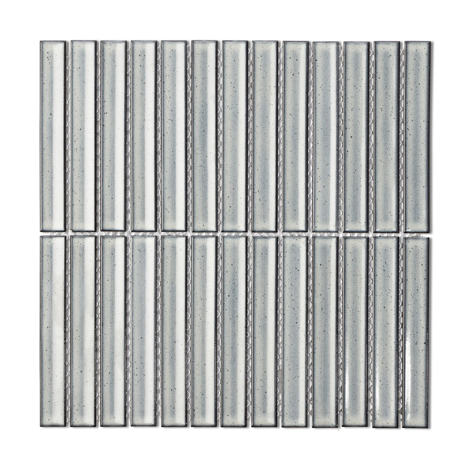 Antique Grey Concave Glazed Finger Mosaic Tiles The Flooring Guys