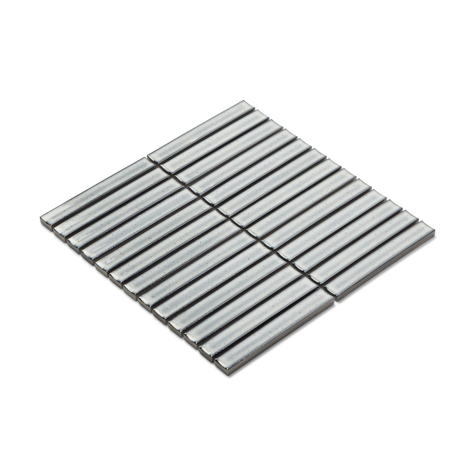 Antique Grey Concave Glazed Finger Mosaic Tiles The Flooring Guys