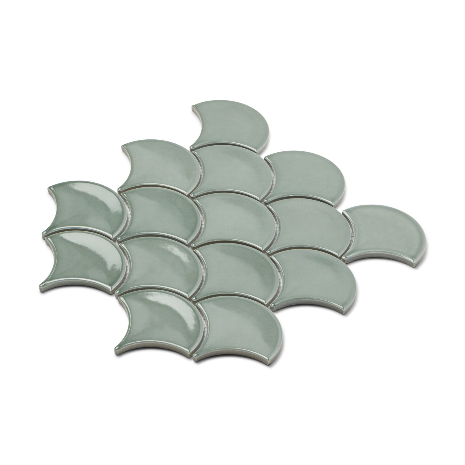 Seaglass Gloss Fish Scale Mosaic Tiles The Flooring Guys