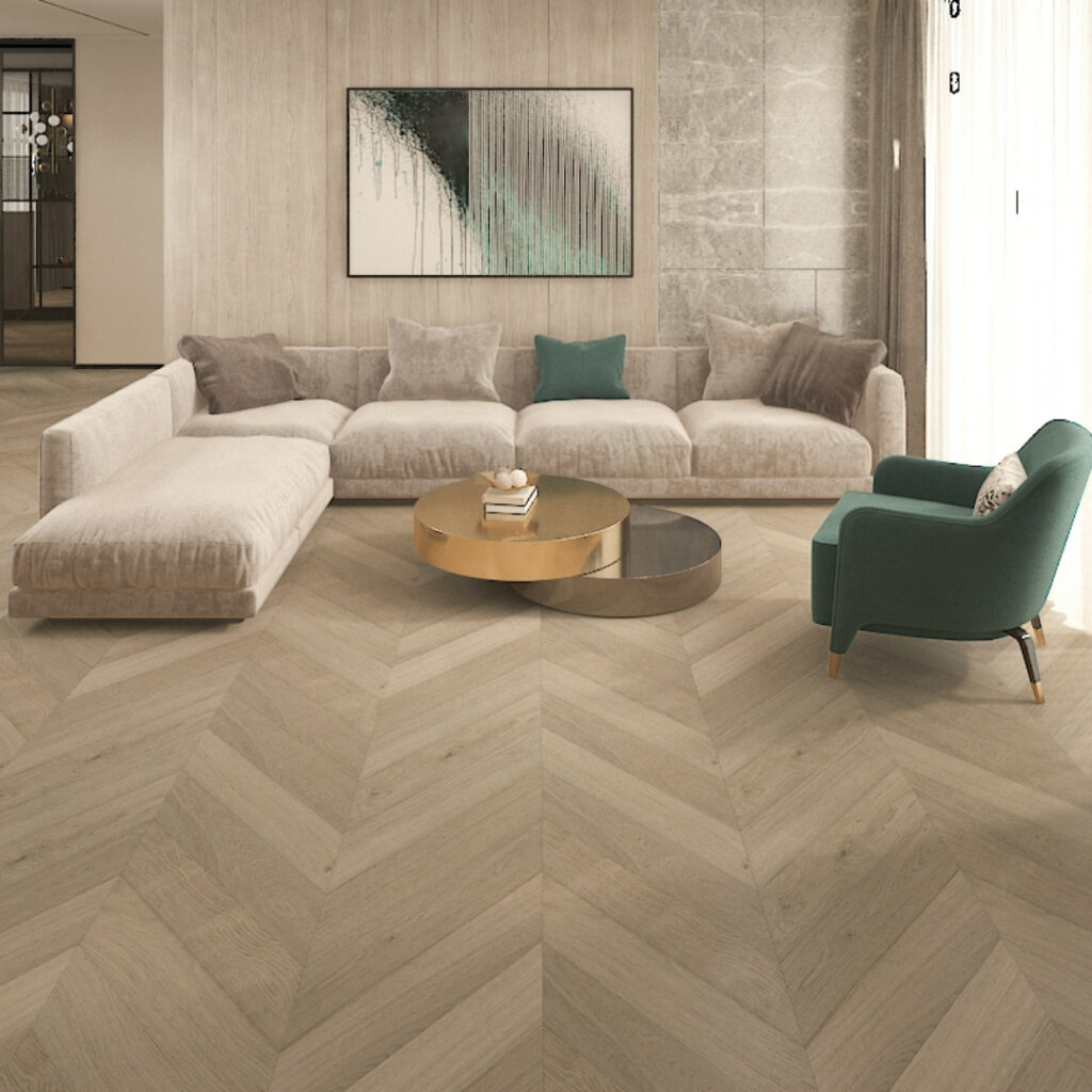 Wonderwood Chevron Raw Neutral Engineered Timber Flooring The Flooring Guys