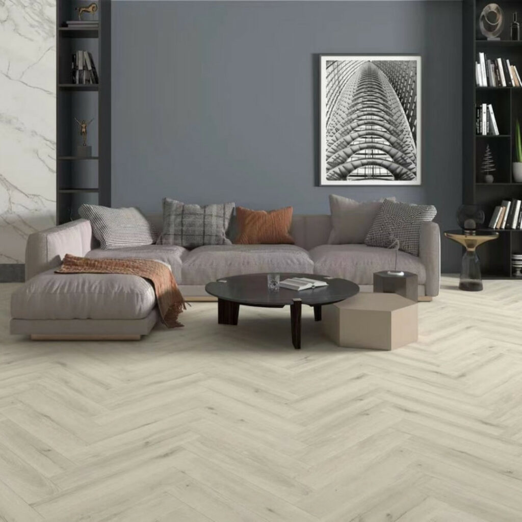 Pallas French Oak Herringbone Hybrid Flooring - The Flooring Guys