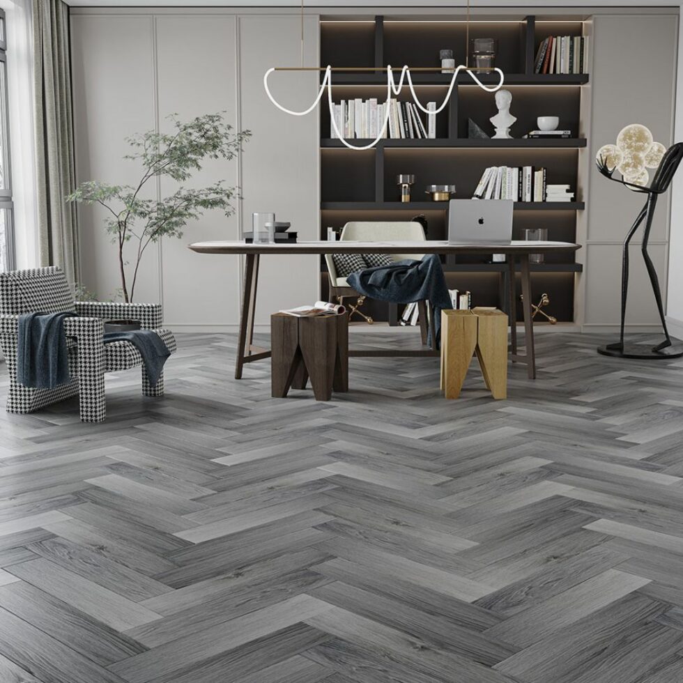 Laminate Herringbone Flooring Aqua Wood Plus Blue Mountain