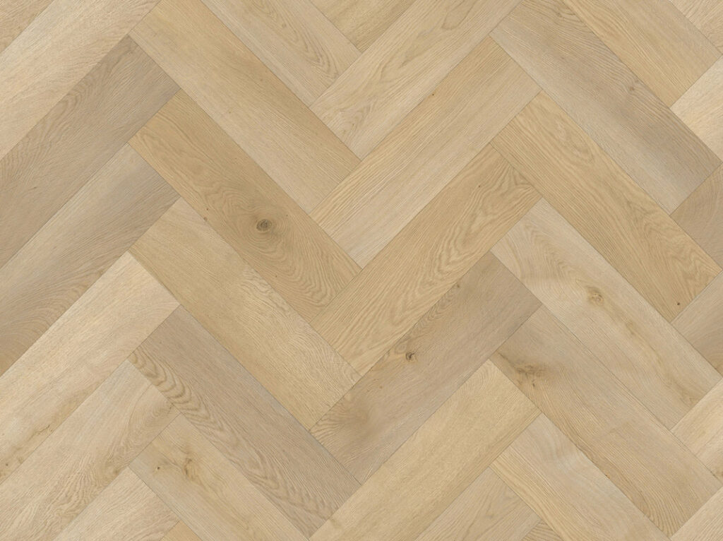 Elsa Champagne Oak Herringbone Vinyl Plank Flooring - The Flooring Guys